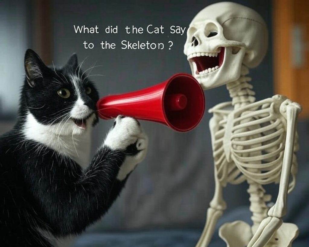 What did the Cat say to the Skeleton Jokes (and answers)